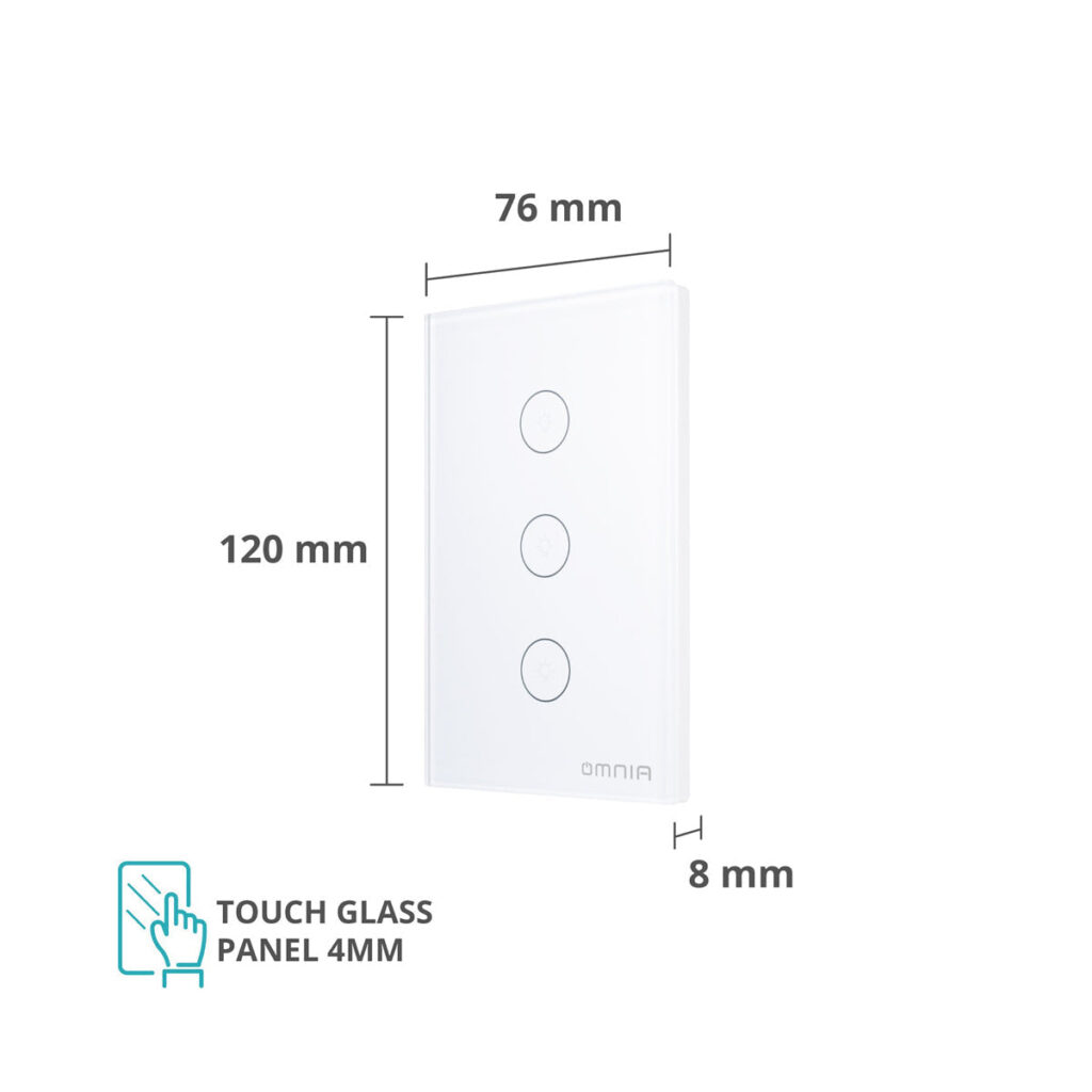 Apagador Inteligente Omnia híbrido WiFi/RF 3 Vías – Kölbi Tech Hogar